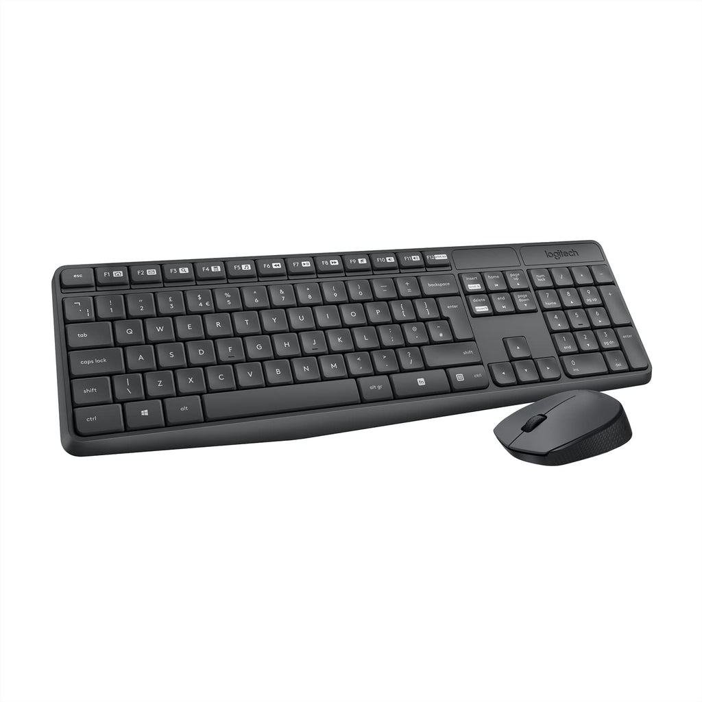 Logitech MK235 Mouse & Keyboard Combo, Full-Sized, 15 FN Keys, 3-Year ...